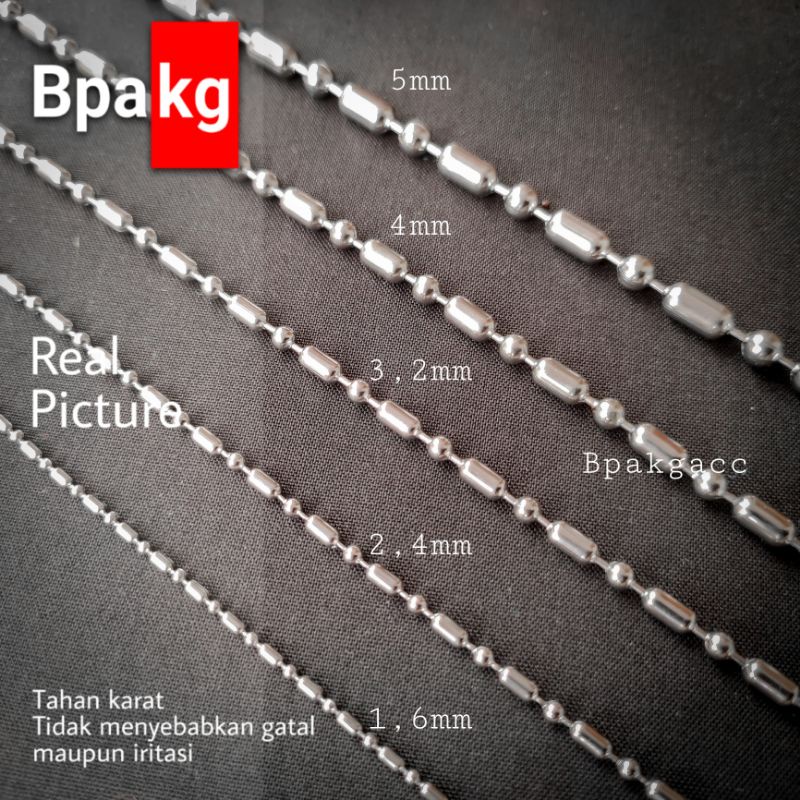 Jual Kalung mci bulat tabung # kalung monel besi putih asli anti karat ...