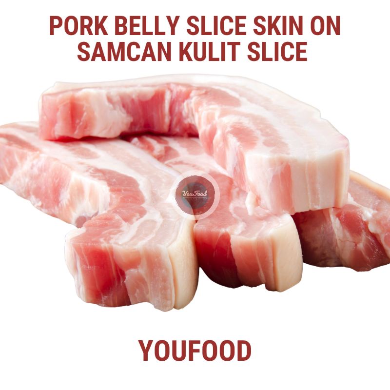 Jual Daging Babi Samcan Slice Dengan Kulit - Pork Belly Skin On Slice ...