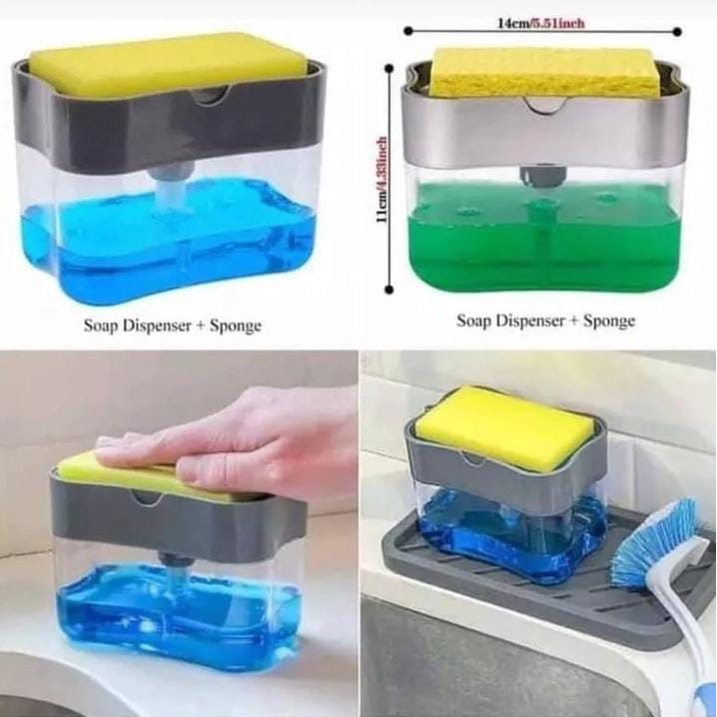 Jual Dispenser Sabun Cuci Piring Sponge Busa Tempat Sabun Cair Spons ...