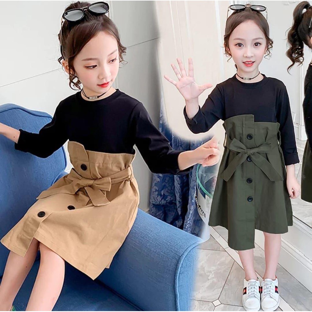 Jual BOBORA DRESS KIDS BKK SARANGHAE EBV KATUN COMBI BABYTERRY UNTUK ...