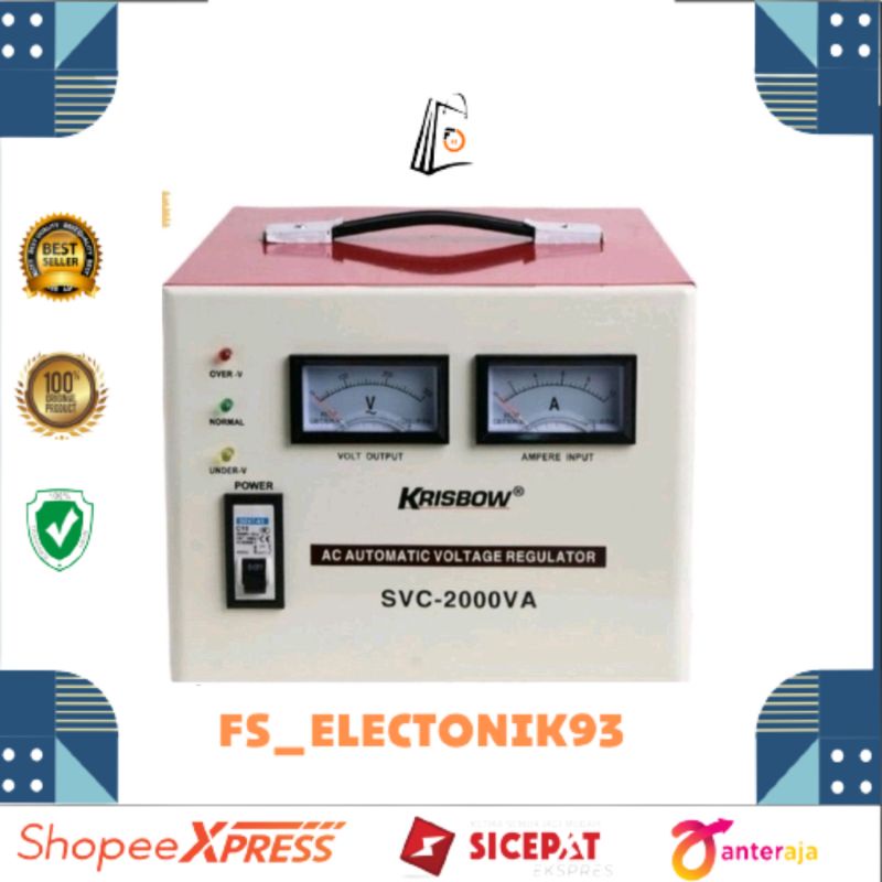 Jual Krisbow Stabilizer 2 Kva Analog Stabilizer 2000 Watt | Shopee ...