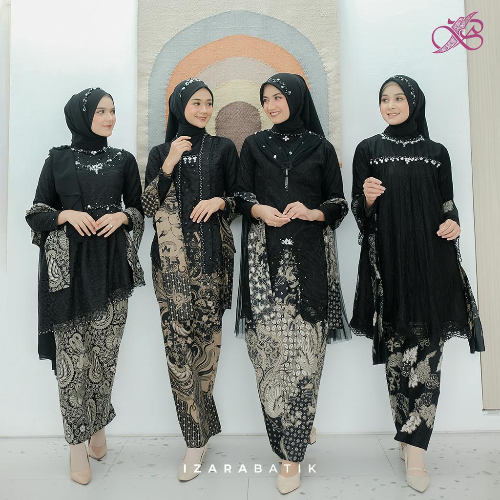 Jual Kebaya Hitam Series - Setelan Baju Kebaya Batik Modern Couple Wisuda Lamaran Kondangan ...