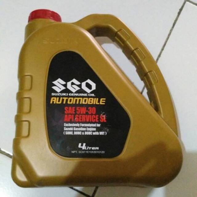 Jual Oli Mobil Suzuki SGO SAE 5W-30 API Service SL 4Liter | Shopee ...