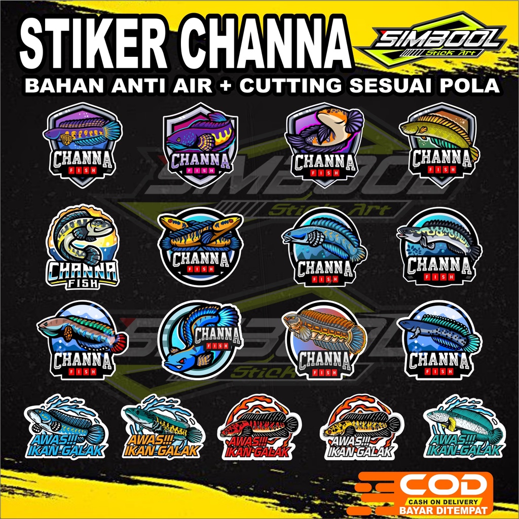 Jual STIKER Miếng Dán CHANNA / IWAK / CHANNA" / STIKER IWAK GALAK ...