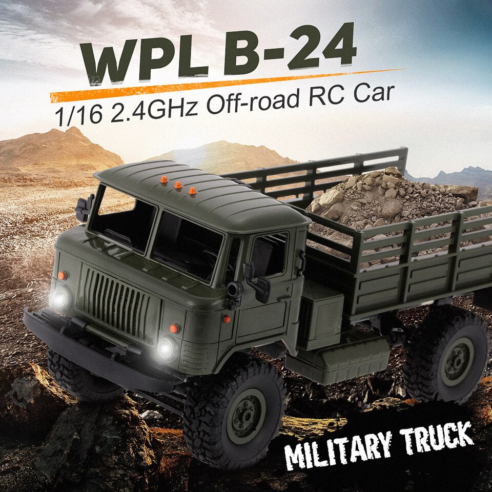 Jual RC Truck Military WPL B-24 B24 1:16 2.4GHz Off road RTR | Shopee ...