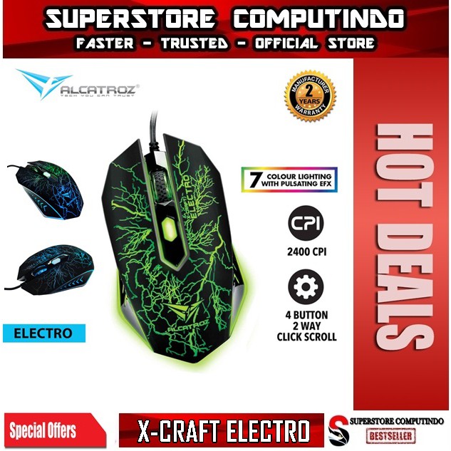 Jual Alcatroz X-Craft Classic Electro-Mouse Gaming | Shopee Indonesia