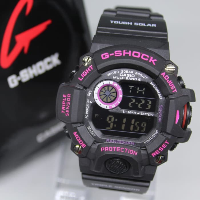 Jual JAM TANGAN PRIA / WANITA GS RANGEMAN DIGITAL BLACK LIST PINK ...