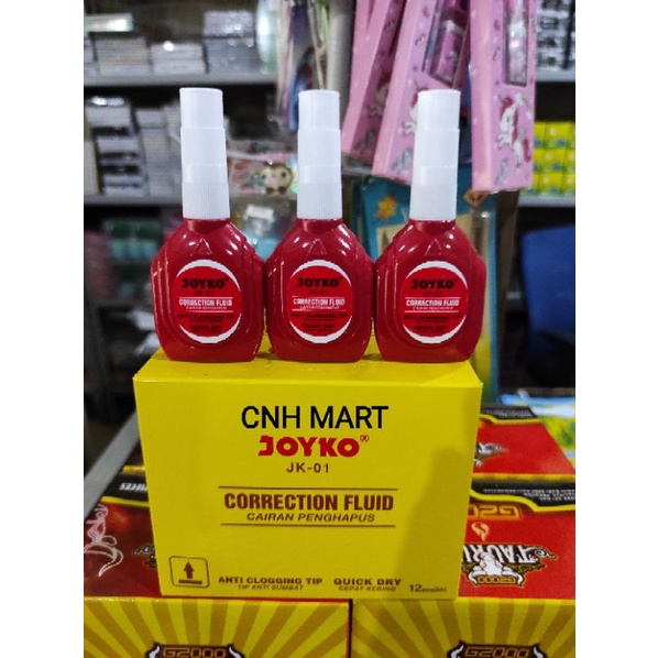 Jual Tip Ex Cair Joyko Jk-01 / correction fluid Merah - Biru | Shopee ...