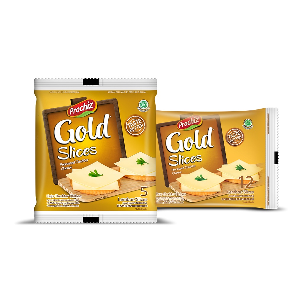 Jual Prochiz Gold Keju Cheddar Olahan Cheese Slices TASTE BETTER 2 ...