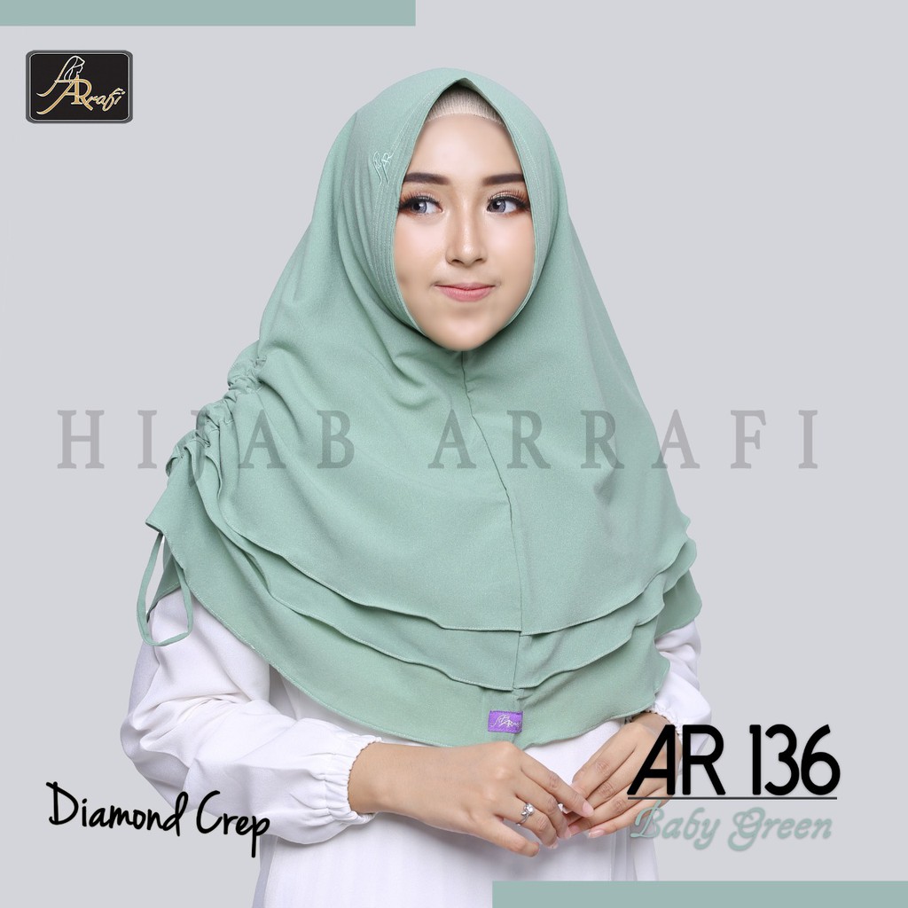Jual Hijab Ar Rafi AR 136 Hijab Elegean Hijab Cantik Berbahan Diamond scrap Hijab Ar Rafi Jilbab ...