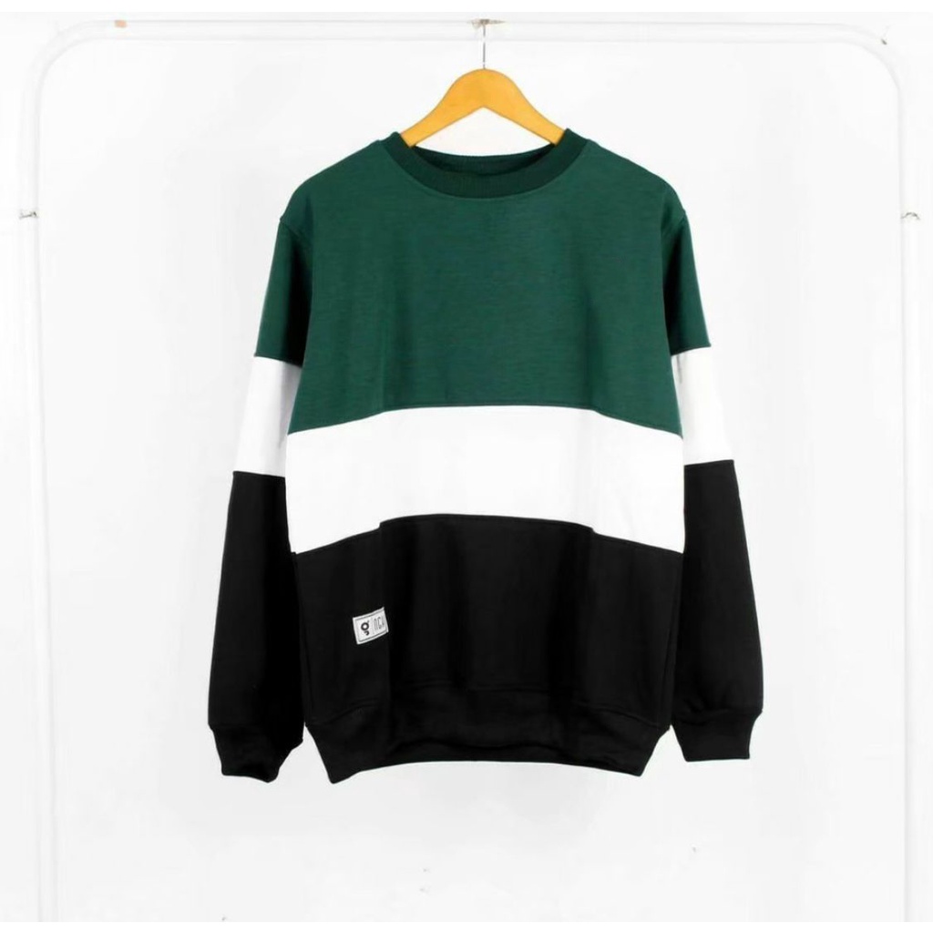 Jual PLATINUM WOLRD Sweatshirt Crewneck Kombinasi Polos Original Local ...