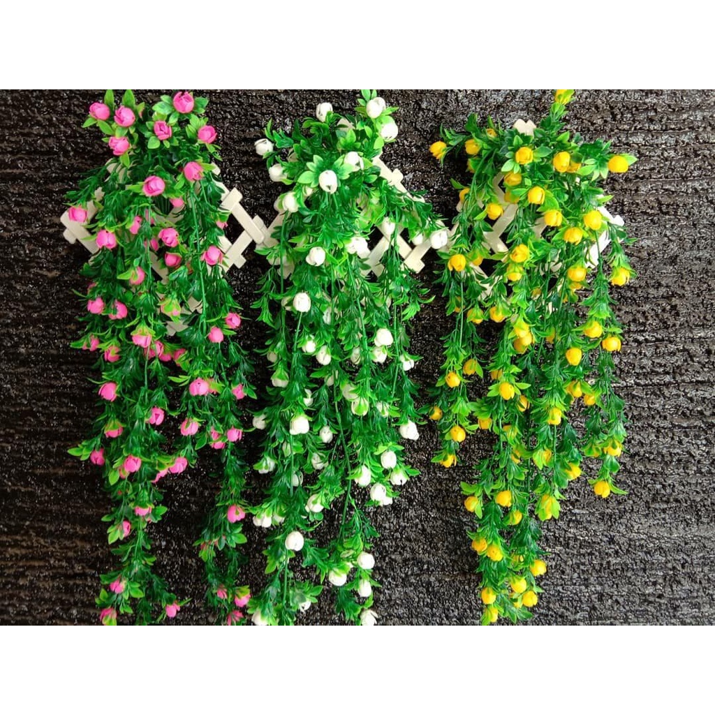 Jual ART / BUNGA PRITI + POT WAJIK / daun hias/Bunga Rambat Plastik ...