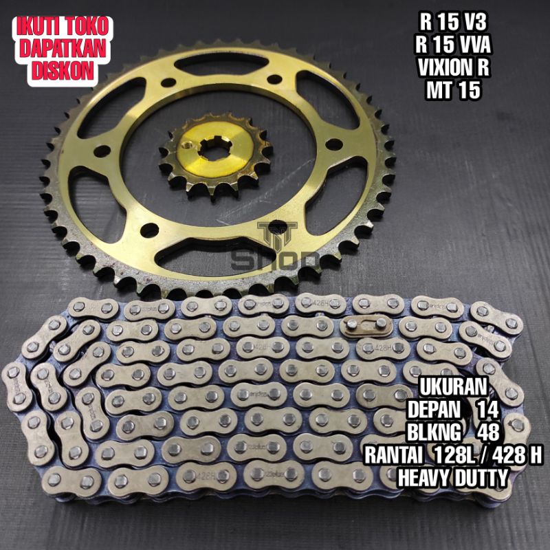 Jual Gear Gir Yamaha R15 V3 / R15 NEW / ALL NEW VIXION 150 R / MT15 / GER GIGI TARIK GEARSET ...