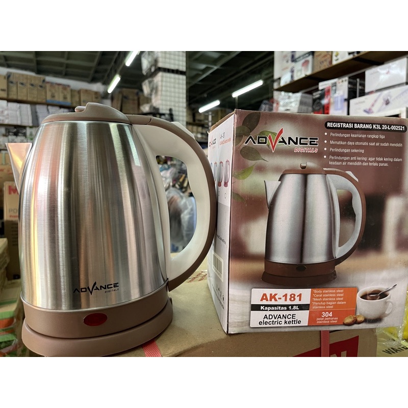 Jual Teko ketel listrik kapasitas 1,5 AK-151 / 1,8 liter AK-181 Advance ...