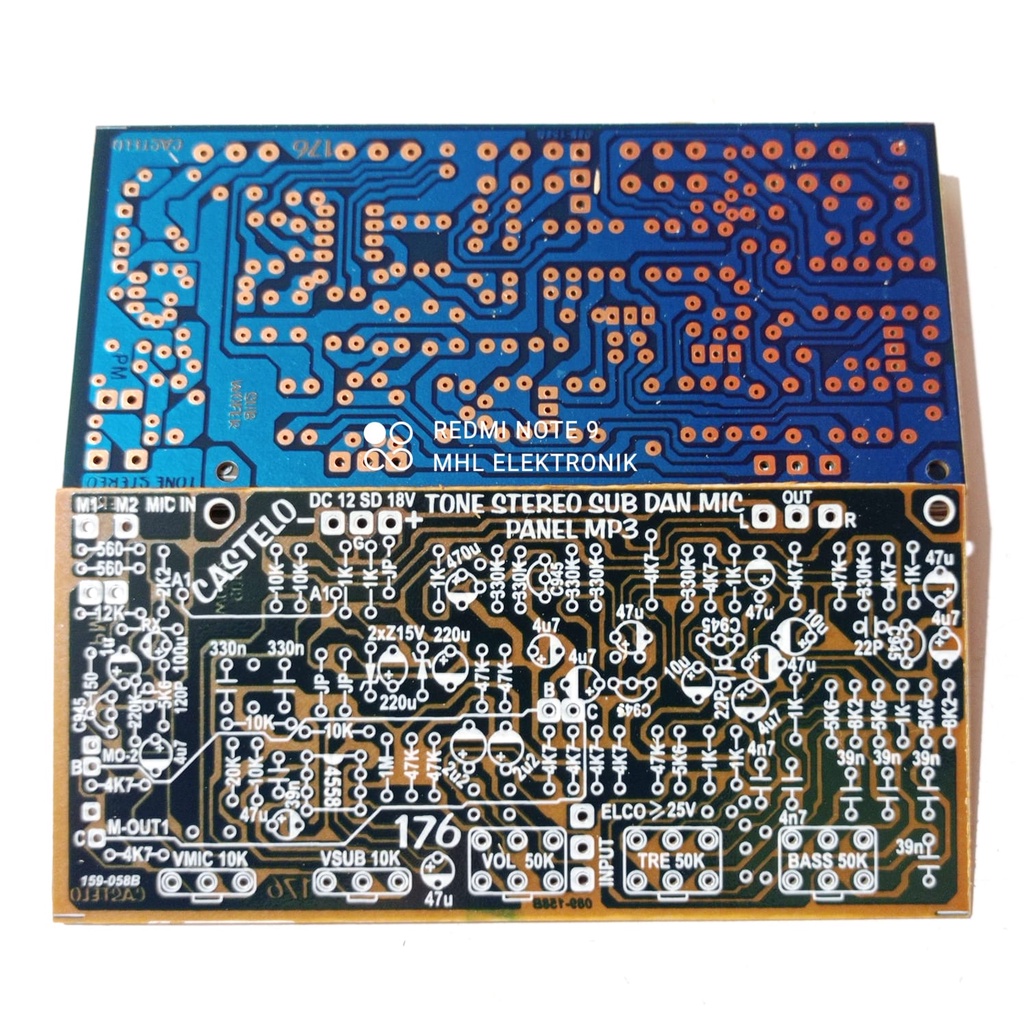 Jual PCB Tone Control Stereo Subwoofer Dan Mic Panel MP3 Tipe 176 ...