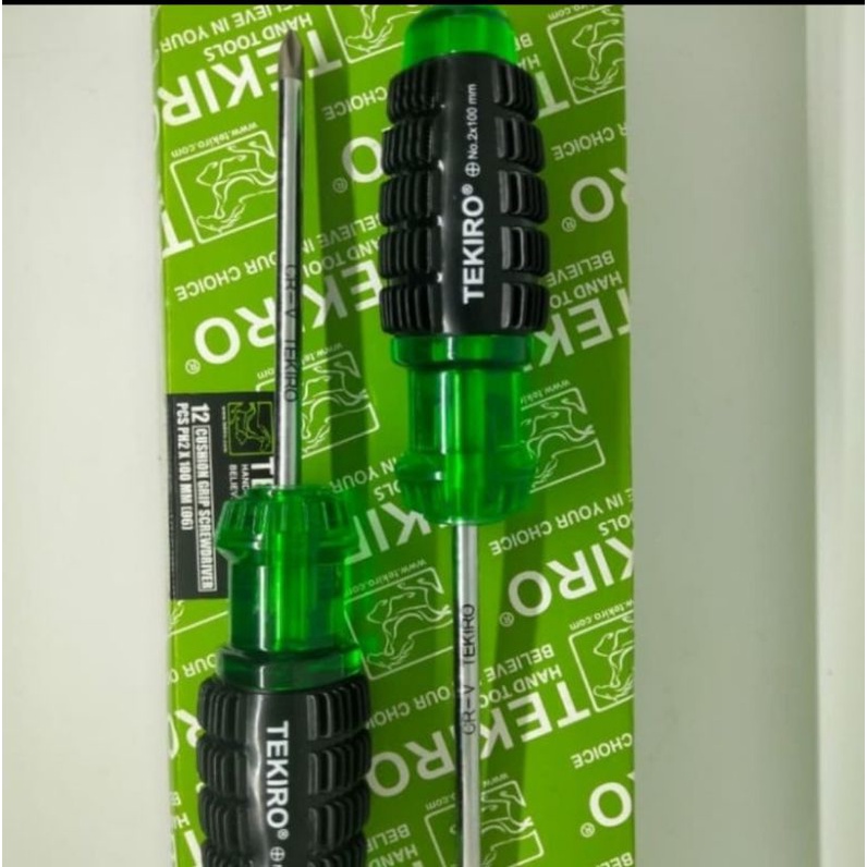 Jual obeng granat tekiro 4inch(100mm) obeng bunga (+) gagang karet ...