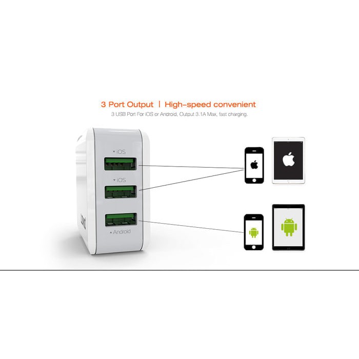 Jual Charger 3.1A USB LDNIO 3 Port USB A3301 ORIGINAL | Shopee Indonesia