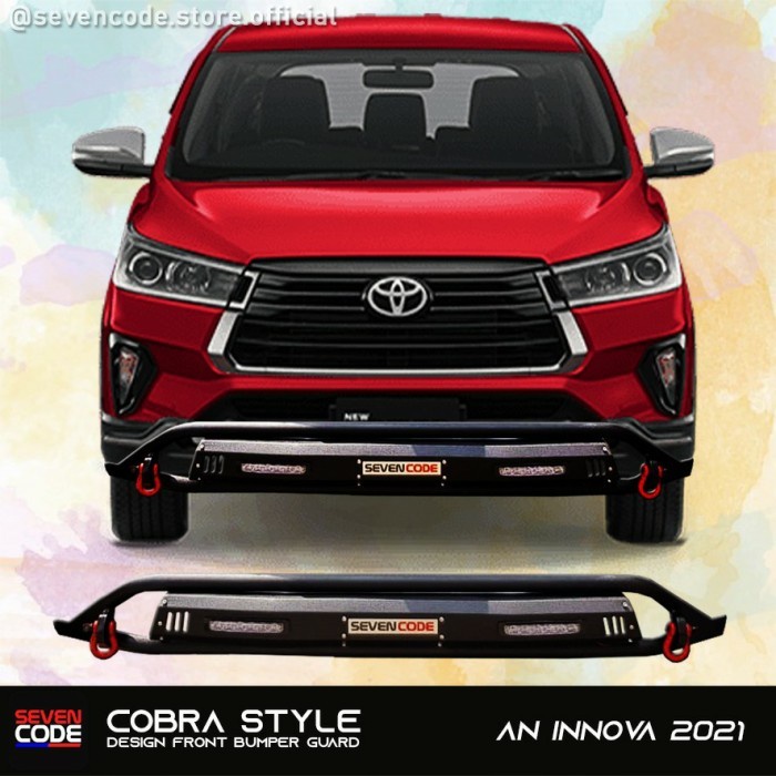 Jual Front Bumper Guard Tanduk Depan Innova Reborn 2021 Cobra SEVENCODE ...