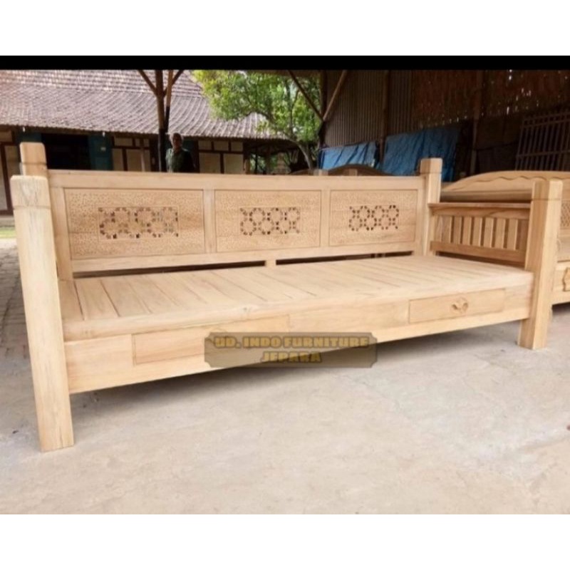 Jual kursi tamu resban bale bale daybed ukir kayu jati motif bunga 1000 ...