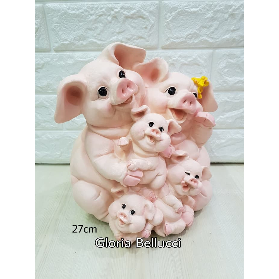 Jual Mars_venus - Patung Pajangan Babi Family Jumbo Pig Keluarga ...