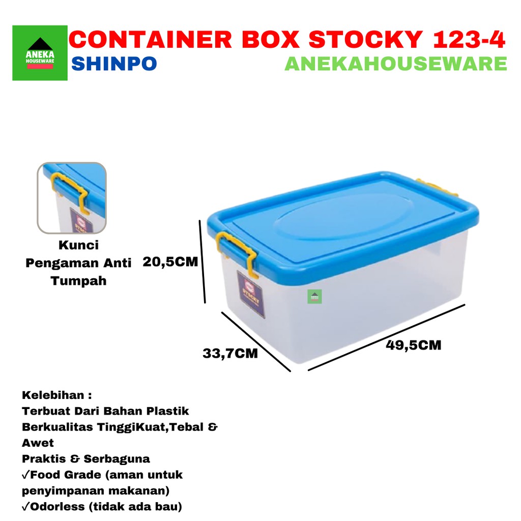 Jual Container Box Stocky Kotak Serbaguna CB SIP 123-4 | Shopee Indonesia