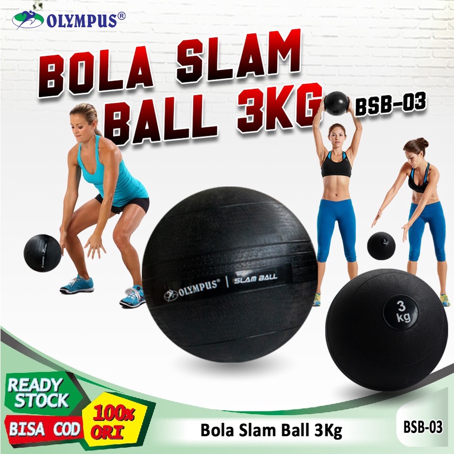 Jual Olympus Bola Slam Ball 3Kg Bola Bantingan Medicine Ball | Shopee ...