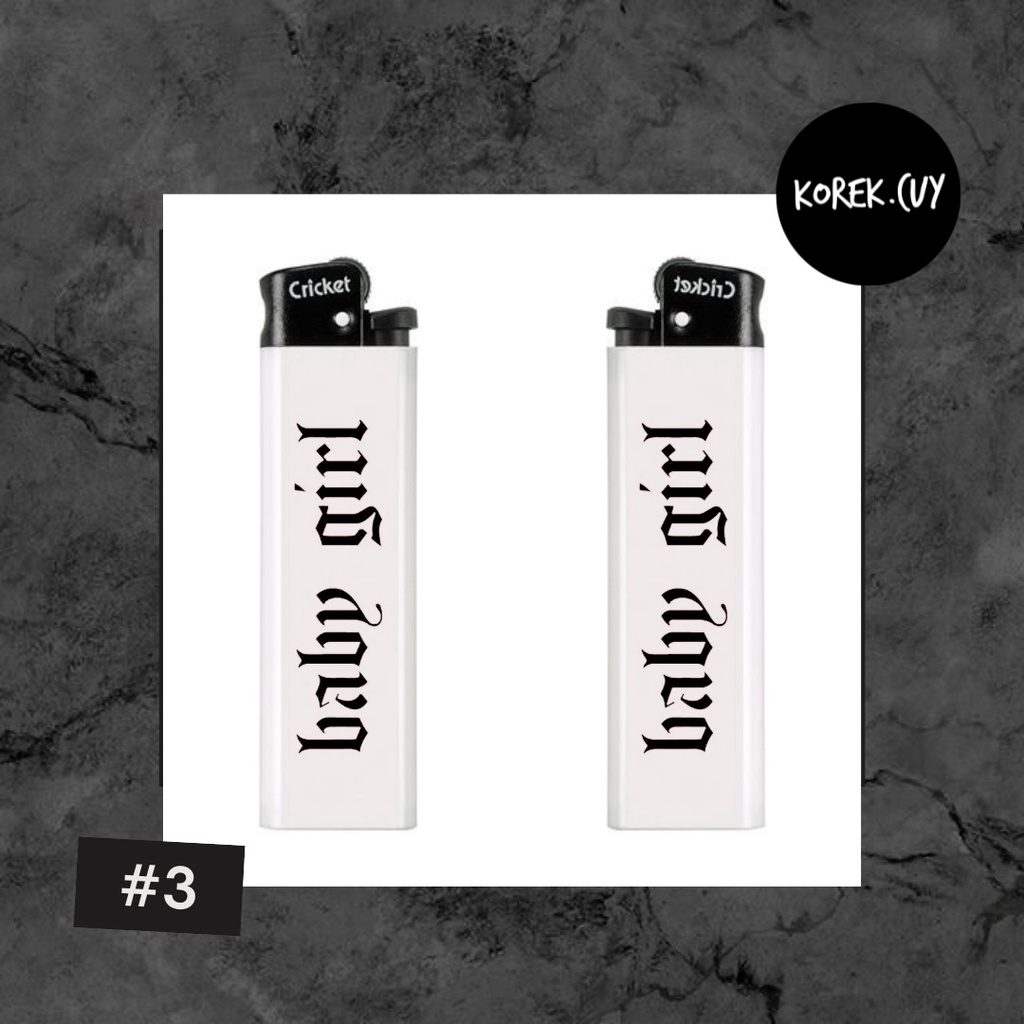 Jual KOREK API CUSTOM / KOREK GAS / STIKER - WHITE THEME | Shopee Indonesia