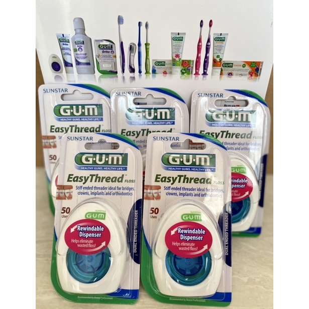 Jual Benang Gigi Dental Floss Easy Thread GUM Ortho Kawat Gigi Crown ...