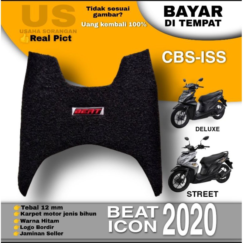 Jual karpet motor beat/beat street/beat cbs-iss/icon/beat deluxe/beat tahun 2020 | Shopee Indonesia