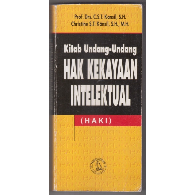 Jual BUKU KANSIL - KITAB UNDANG-UNDANG HAK KEKAYAAN INTELEKTUAL | Shopee Indonesia