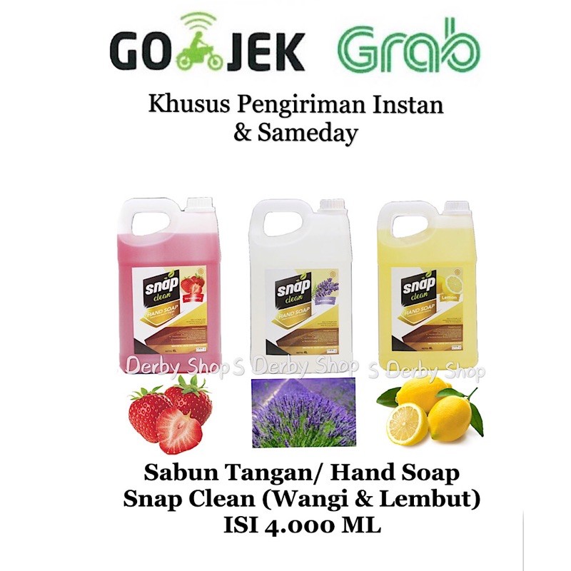 Jual Snap Clean Hand Soap Sabun Cuci Tangan Isi 4 Liter | Shopee Indonesia