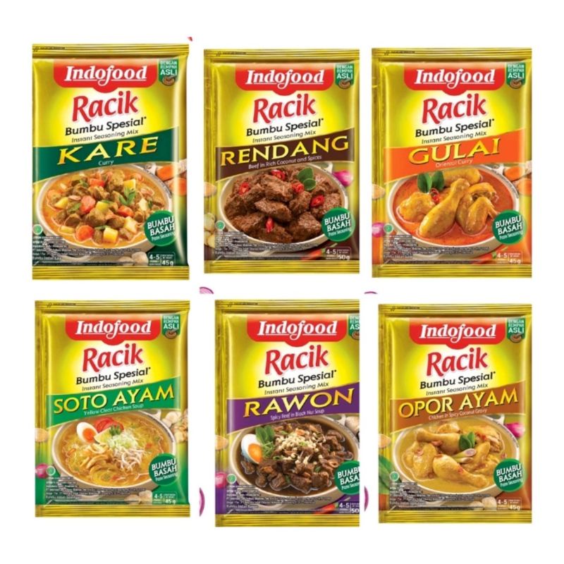 Jual Indofood Bumbu Instant 45Gr / Indofood Racik Bumbu / Indofood ...