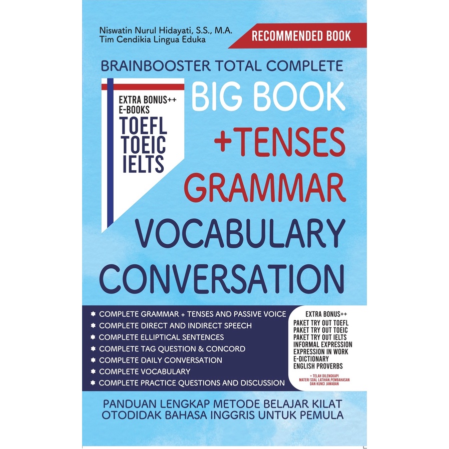 Jual BUKU BAHASA POPULER BRAINBOOSTER TOTAL COMPLETE BIG BOOK TENSES GRAMMAR VOCABULARY ...