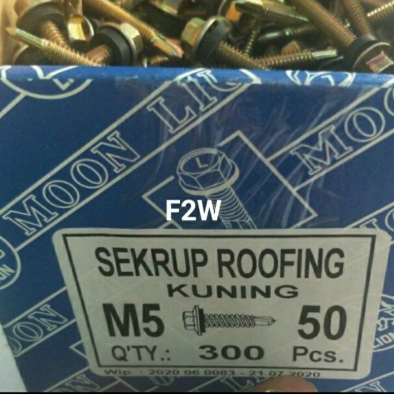 Jual #12X50 BAUT BAJA RINGAN KUNING+KARET #12X50 MOON LION SEKRUP ...