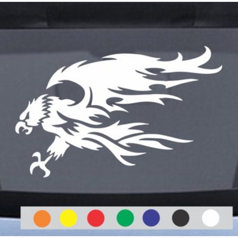 Jual STIKER KACA MOBIL EAGLE FIRE CUTTING STICKER MOBIL ELANG API ...