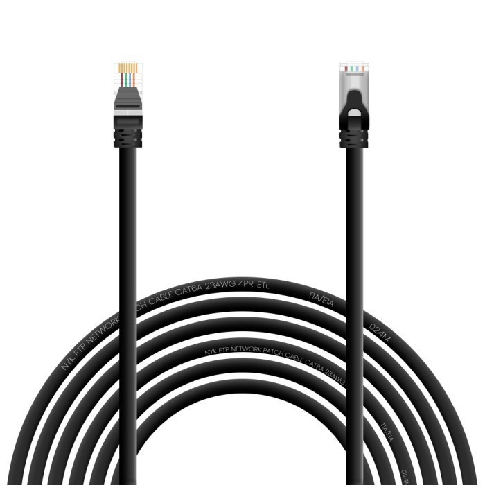 Jual Cable lan nyk 3 meter cat6a ftp outdoor shield metal gigabit ...