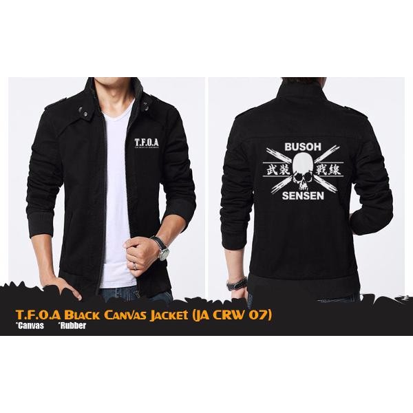 Jual Jual Jaket Anime T.f.o.a Black Canvas Jacket (Ja Crw 07) | Shopee ...