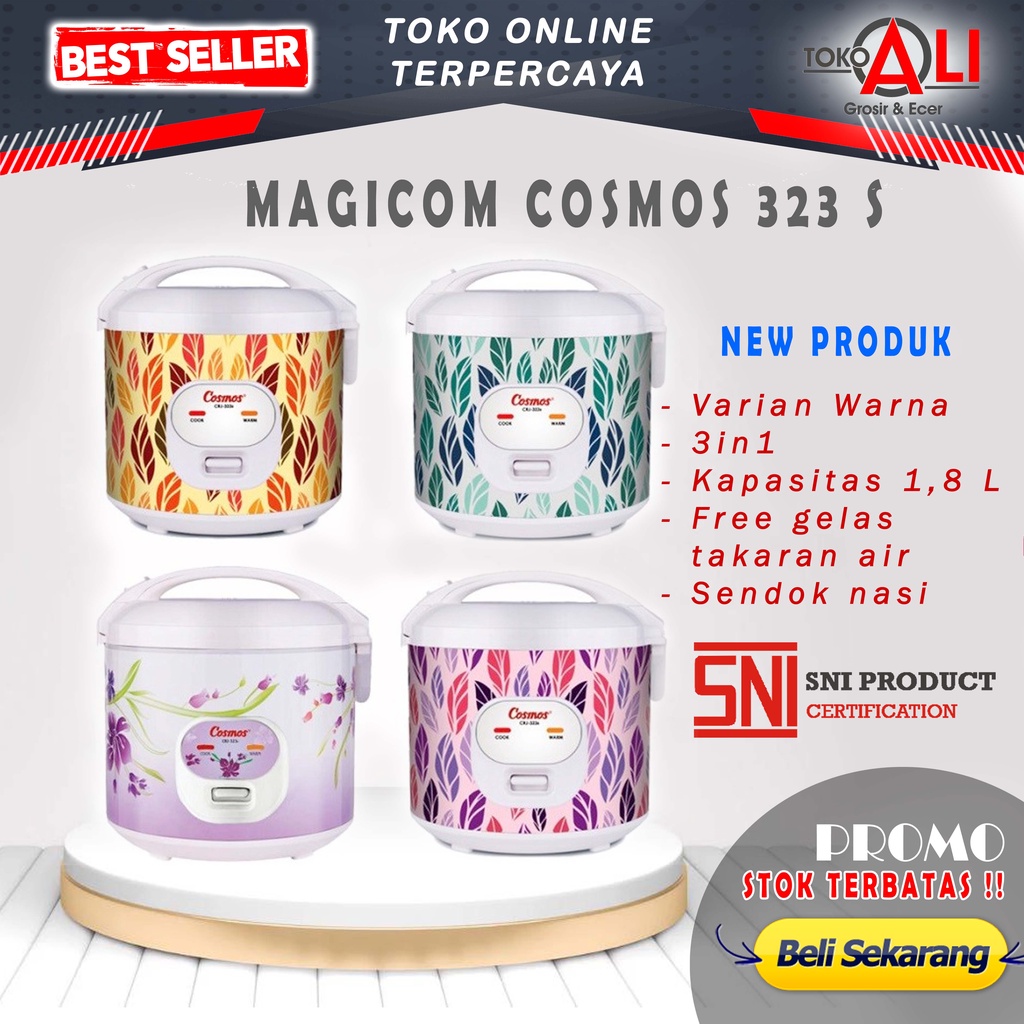 Jual Magicom Rice Cooker Penanak nasi Magic com COSMOS 323 s 1,8 liter ...