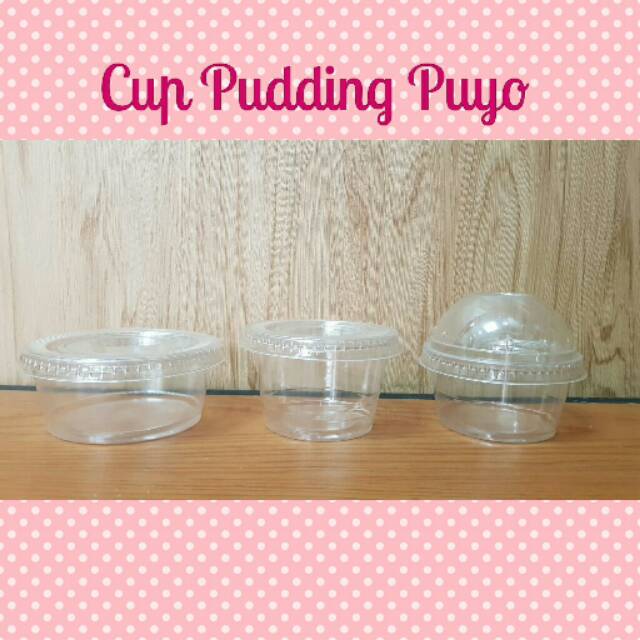 Jual Cup Pudding Puyo/ Cup Pudding Plastik ukuran 130 & 155 ml Tutup ...