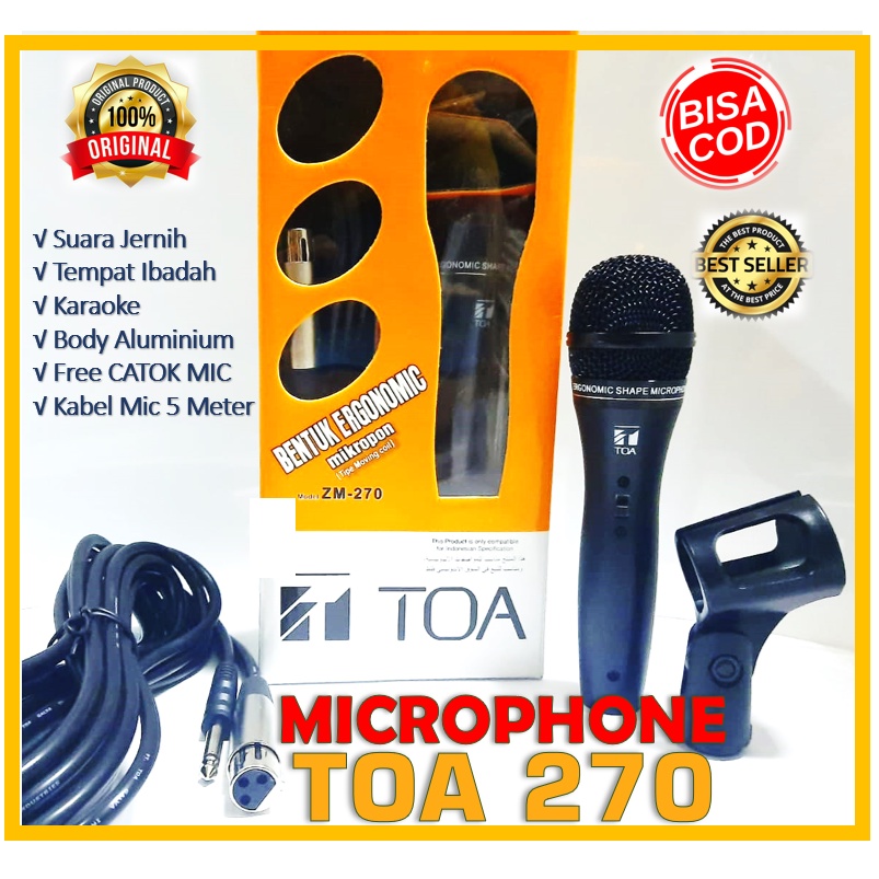 Jual Mic Toa Zm 270 Dynamic (Mic Dynamic Toa 270) DUA TUJUH PULUH ...