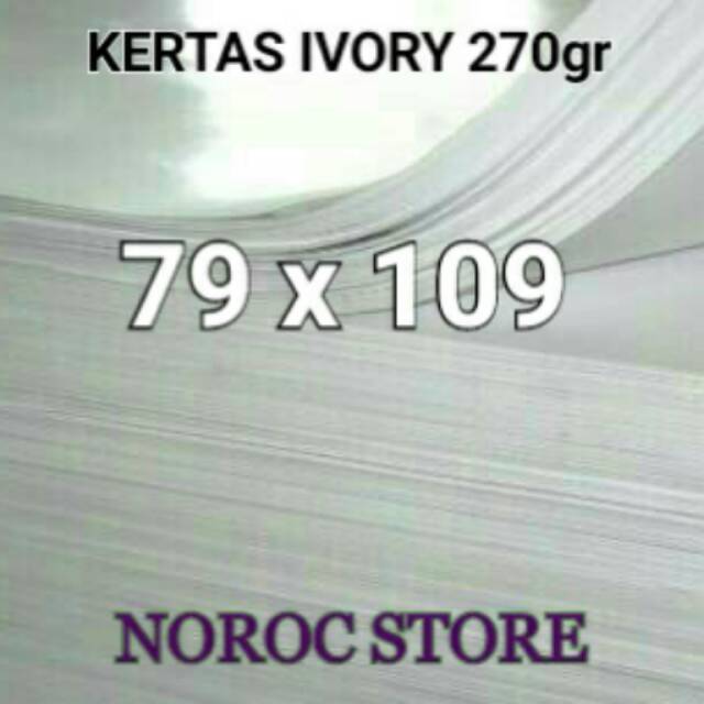 Jual KERTAS IVORY 270gr 79x109 | Shopee Indonesia