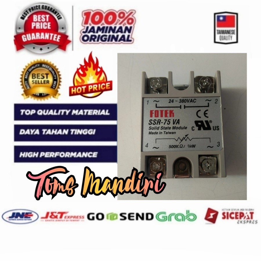 Jual Solid State Relay Fotek SSR-75 VA / SSR 75 VA 75 Amper | Shopee Indonesia