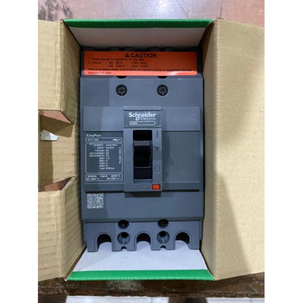 Jual MCCB EZC100F 100A/80A/75A/60A/50A/40A/30A/25A/20A/15A 3P SCHNEIDER | Shopee Indonesia