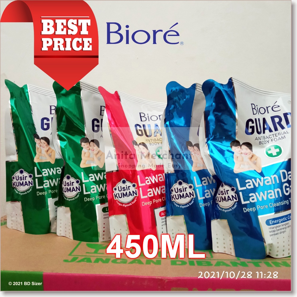 Jual Biore Sabun Mandi Cair 450ML Body Foam BIORE GUARD 450ML | Shopee Indonesia