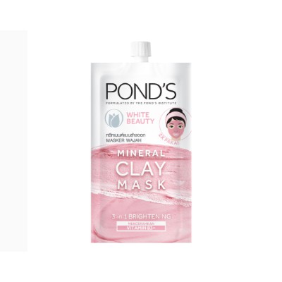 Jual PONDS White Beauty Mineral Clay Mask Brighten 8g | Shopee Indonesia
