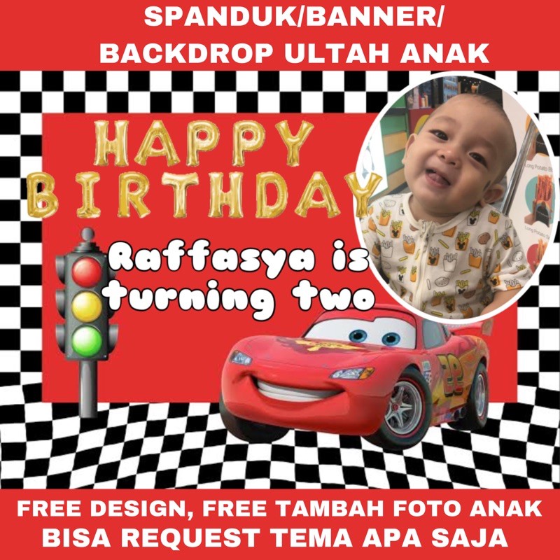 Jual Banner Spanduk Backdrop Ulang Tahun Anak Acara Syukuran Aqiqah ...