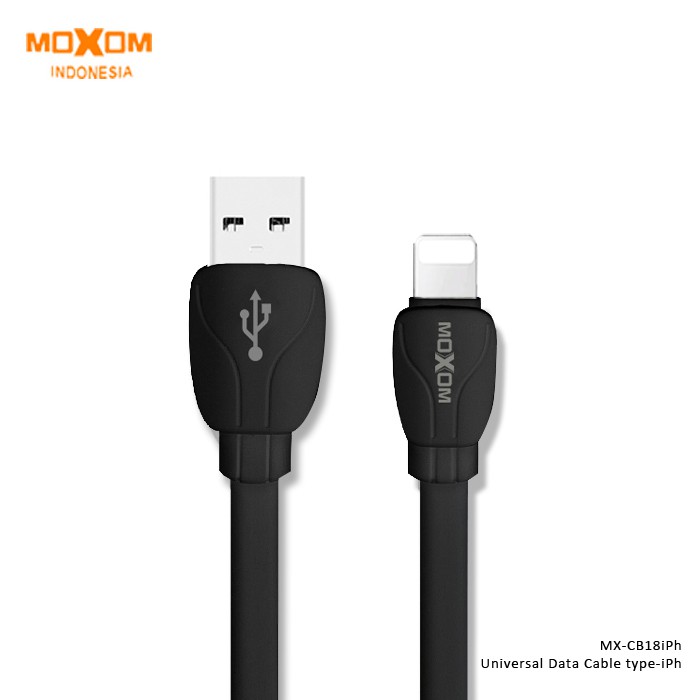 Jual MOXOM Universal Data Cable 2.4A For Type-iPh 1 Meter MX-CB18 ...