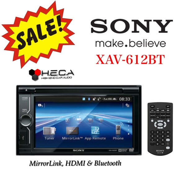 Jual Sony XAV-612BT Double Din XAV612BT Tape Mobil XAV 612 BT Head Unit ...