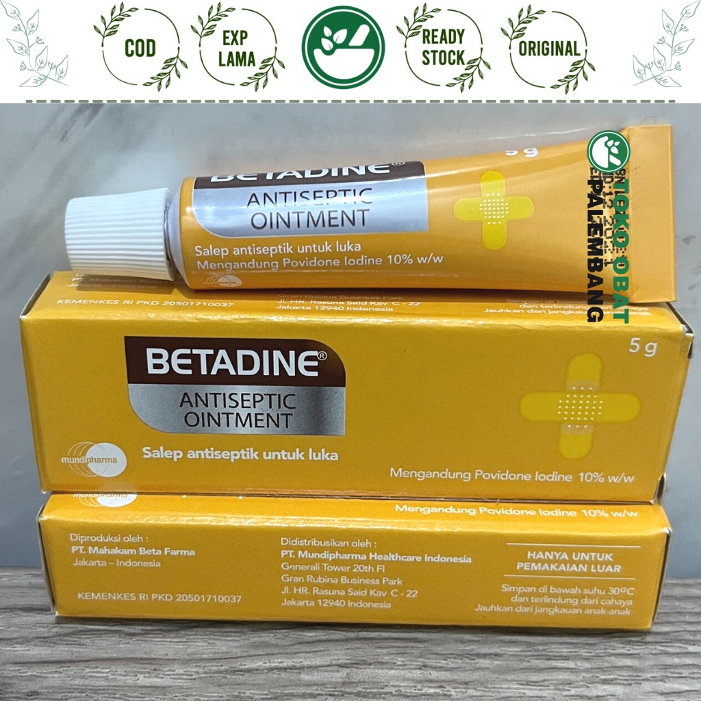 Jual BETADINE SALEP 5 GRAM BETADINE ANTISEPTIC OINTMENT 5 GRAM BETADINE SALEP LUKA BAKAR GORES ...