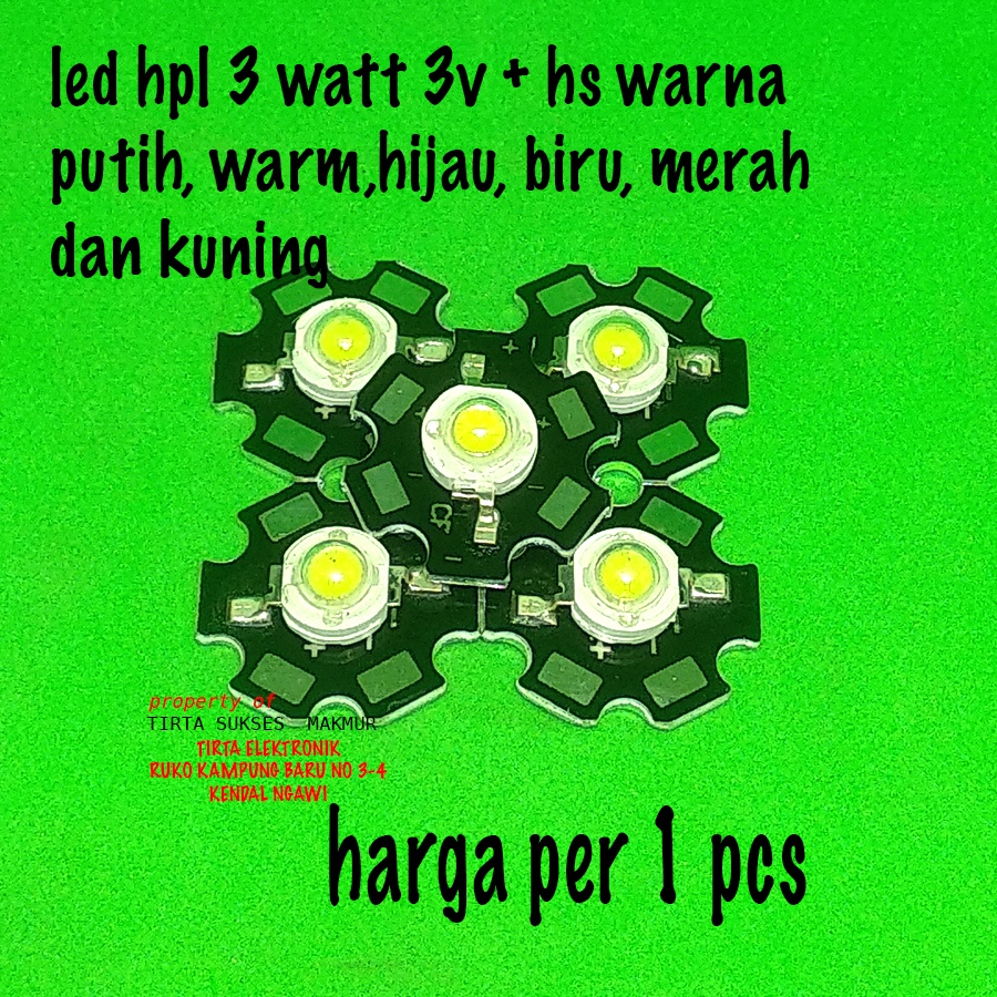 Jual LED HPL 3W 3 WATT + HS 3V | Shopee Indonesia
